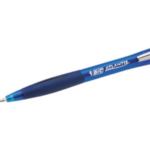 BIC Atlantis Original Retractable Ball Pen, Medium Point (1.0 mm), Blue, 2-Count, 13472