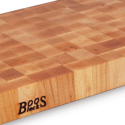 John Boos Maple Classic Reversible Wood End Grain Chopping Block, 20"x 15" x 2.25