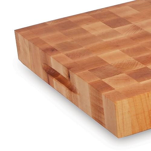 John Boos Maple Classic Reversible Wood End Grain Chopping Block, 20"x 15" x 2.25