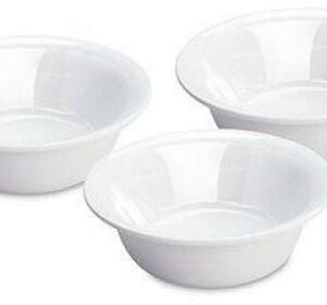 STERILITE Plastic BOWL SET, 3-Pack, White