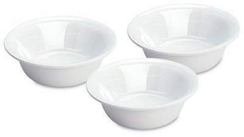 STERILITE Plastic BOWL SET, 3-Pack, White