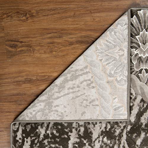 Linon Jewel Collection 5' x7'6", 5' x 7'6", Brown