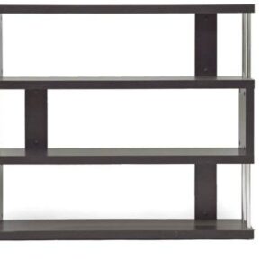 Baxton Studio, Dark Brown Barnes 3-Shelf Modern Bookcase