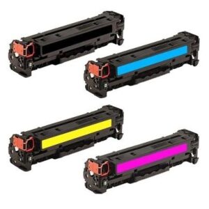 Toner Eagle Re-Manufactured 4-Color Toner Cartridges Compatible with HP CM1312 CM1312nfi MFP CB540A CB541A CB542A and CB543A.