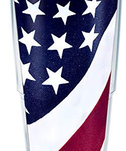 Tervis American Flag Colossal Tumbler with Lid, Clear, 24oz