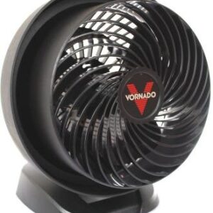 Vornado Compact Whole Room Air Circulator with 3 Quiet Speeds and Circulates Air Up to 65 Feet, Cools Off Rooms Up to 5 Degrees Lower, Ideal for Dorms, Offices, or Cubicals, Black Finish