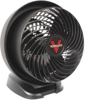 Vornado Compact Whole Room Air Circulator with 3 Quiet Speeds and Circulates Air Up to 65 Feet, Cools Off Rooms Up to 5 Degrees Lower, Ideal for Dorms, Offices, or Cubicals, Black Finish