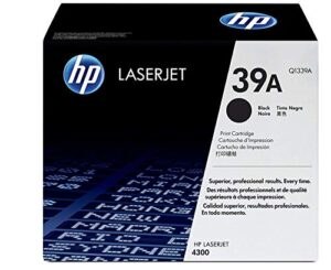 hp q1339a 39a laserjet 4300 toner cartridge (black) in retail packaging