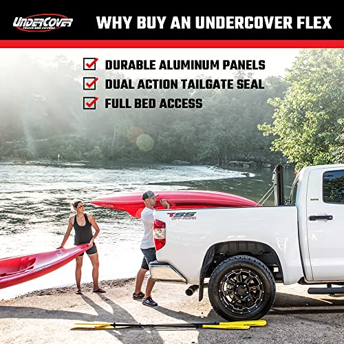 UnderCover Flex Hard Folding Truck Bed Tonneau Cover | FX11018 | Fits 2014 - 2018, 2019 LTD/Lgcy Chevy/GMC Silverado/Sierra 1500 5' 9" Bed (69.3")