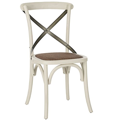 Safavieh American Homes Collection Eleanor Farmhouse X-Back Antique White Dining Chair (Set of 2)