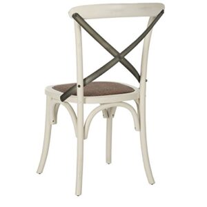 Safavieh American Homes Collection Eleanor Farmhouse X-Back Antique White Dining Chair (Set of 2)