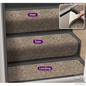 prest-o-fit 5-1093 decorian step huggers for rv landings peppercorn black 8 in. x 23.5 in.