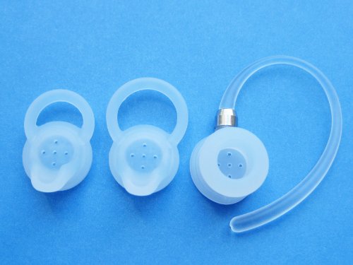 3 Parts White Set- 1 Earhook and 2 Earbuds Eartips Compatible with Motorola Boom 2+, Boom 2, Boom, HX600, Elite Flip HZ720, H17, H17txt, H19, H19txt, HX550, H525, H520 Wireless Headsets