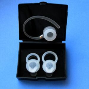 3 Parts White Set- 1 Earhook and 2 Earbuds Eartips Compatible with Motorola Boom 2+, Boom 2, Boom, HX600, Elite Flip HZ720, H17, H17txt, H19, H19txt, HX550, H525, H520 Wireless Headsets