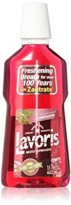 lavoris mouthwash original cinnamon flavor, red, 15 oz bottles, 443 ml, 4 piece