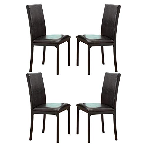 Homelegance Tempe PU Upholstered Dining Chair (Set of 4), Brown