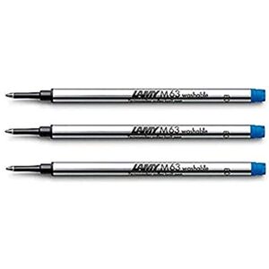 lamy 3 x m63 rollerball refill blue (db18560)