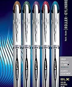 Sanford, 1832404, Vision Elite BLX Series Stick Roller Ball Pen, 0.8mm, Assorted Ink/Barrel, 5 Pens/Pack, Sold As 1 Pack