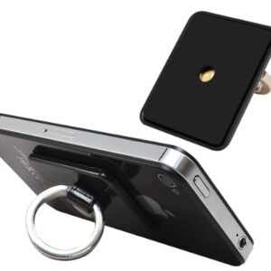 Xcessor Phone Ring Holder - Adhesive Universal Phone/Tablet Holder and Stand. Black