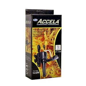 jbj accela water pump for aquarium, 266gph, black