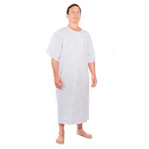 nobles deluxe cut medical gown - blue splendor print- pack of 4