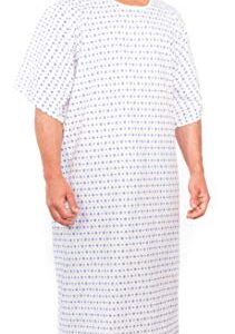 Nobles Deluxe Cut Medical Gown - Blue Splendor Print- Pack of 4