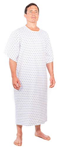 Nobles Deluxe Cut Medical Gown - Blue Splendor Print- Pack of 4