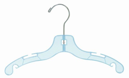 Only Hangers 12" Children's Blue Plastic Top Hanger [Bundle of 25]