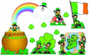 carson dellosa st. patrick's day bulletin board set (3263)