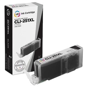 LD Compatible Canon PGI-250XL & CLI-251XL Set of 5 High Yield Inkjet Cartridges: 1 Pigment Black 6432B001, 1 Black 6448B001, 1 Cyan 6449B001, 1 Magenta 6450B001 and 1 Yellow 6451B001