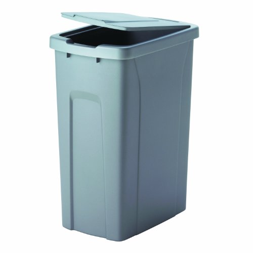 Knape & Vogt QT35LB-PT Trash Can Lid, 1.31-Inch by 14.5-Inch by 9.56-Inch,Platinum