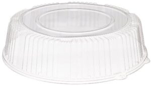 caterline plastic round catering tray dome lid, 16-inch, clear (25-count)