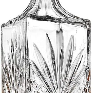 James Scott Crystal Decanter for Whiskey, Liquor and Bourbon - 25 Oz. | Irish Cut design | Gift Box