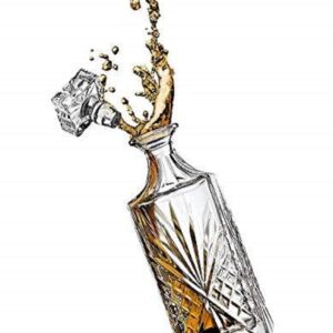 James Scott Crystal Decanter for Whiskey, Liquor and Bourbon - 25 Oz. | Irish Cut design | Gift Box