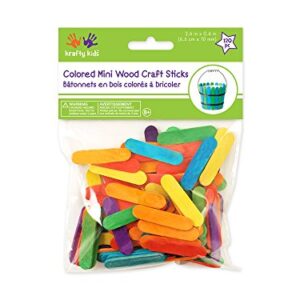 Mini Craft Sticks-Colored 2.6" 120/Pkg