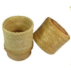 thai handmade sticky rice serving basket small size