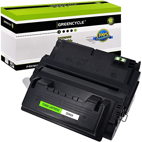 greencycle 1 PK 10,000 Pages Compatible Black Toner Cartridge Replacement for HP Q5942A Q5942 42A Used for Laserjet 4200 4240 4250 4250TN 4250N 4250DTN 4300 4350 4345MFP 4350N 4350TN 4350DTN Series