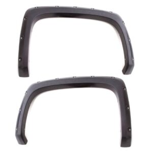 lund rx117sb elite series black rivet style standard fender flare - 2 piece