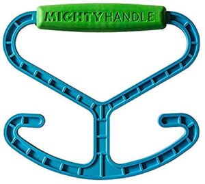 mighty handle. the original all-purpose holder and carrier. holds up to 50 pounds of groceries, dry cleaning, paint cans and other hard to carry things (2 pack, made in usa)