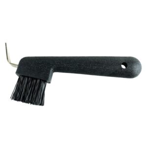 horze hoof pick with brush - black - one size