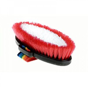 horze large basic body brush - red - one size