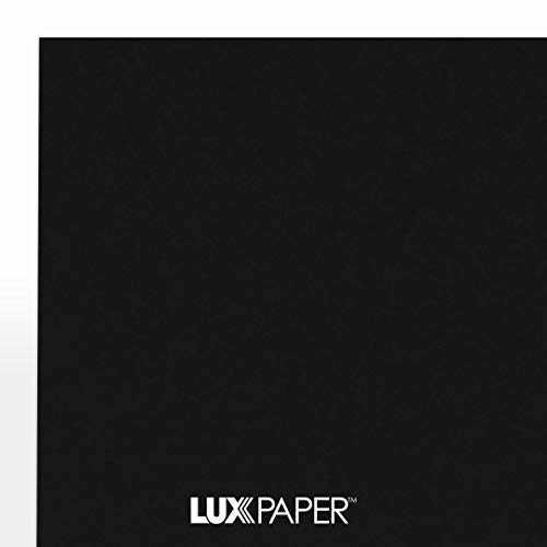 LUXPaper 8.5" x 11" Cardstock | Letter Size | Midnight Black | 100lb. Cover (183lb. Text) | 50 Qty