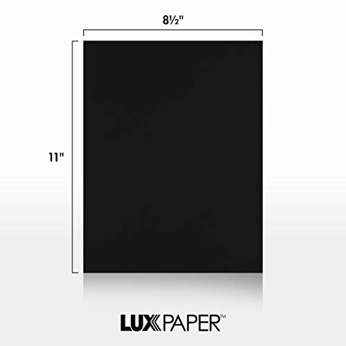 LUXPaper 8.5" x 11" Cardstock | Letter Size | Midnight Black | 100lb. Cover (183lb. Text) | 50 Qty