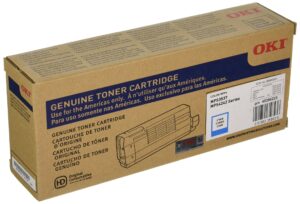 oki cyan toner cartridge, 10000 yield (45396223)