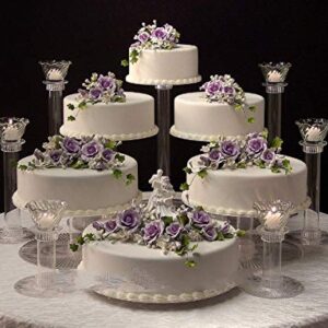 6 Tier Clear Wedding Cascade Cupcake Cake Stand (Style R600)