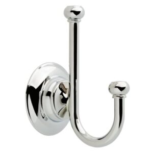 delta faucet 78435 porter double robe hook, polished chrome