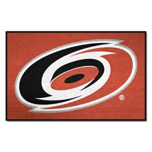 fanmats - 10524 nhl carolina hurricanes nylon face starter rug 19"x30"