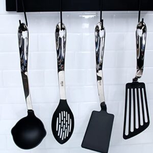 All-Clad Scratch & Heat-Resistant Nylon Tools with Stainless Steel Handles and Caddy, 5-Piece