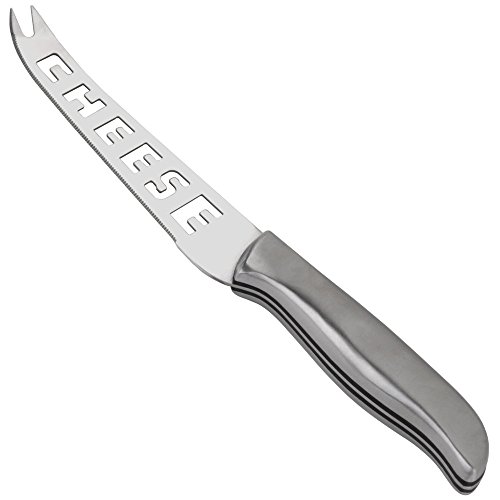 9.37 Inch Stainless Steel Serated"Cheese" Knife Server with Holes