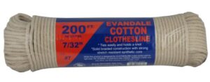 t.w evans cordage 43-077 7/32-inch evandale cotton clothesline 200-feet hank